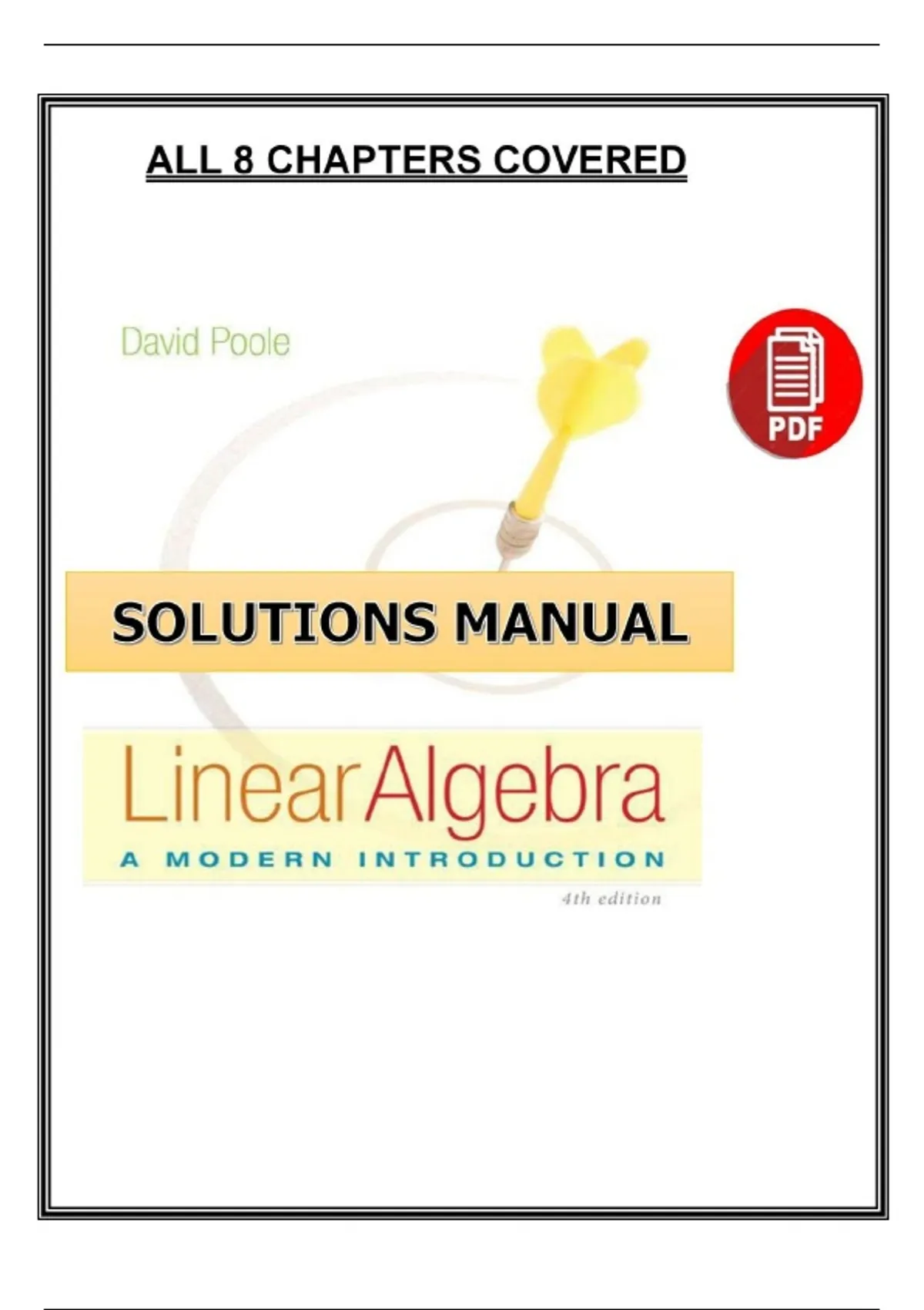 Linear Algebra: A Modern Introduction (4th Edition) – David Poole ...
