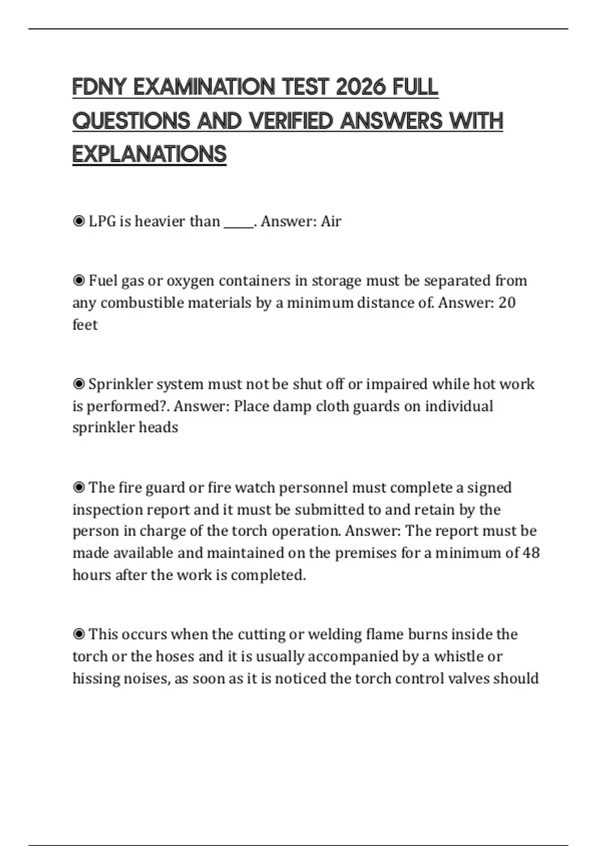 FDNY EXAMINATION TEST 2026 FULL QUESTIONS AND VERIFIED ANSWERS WITH ...