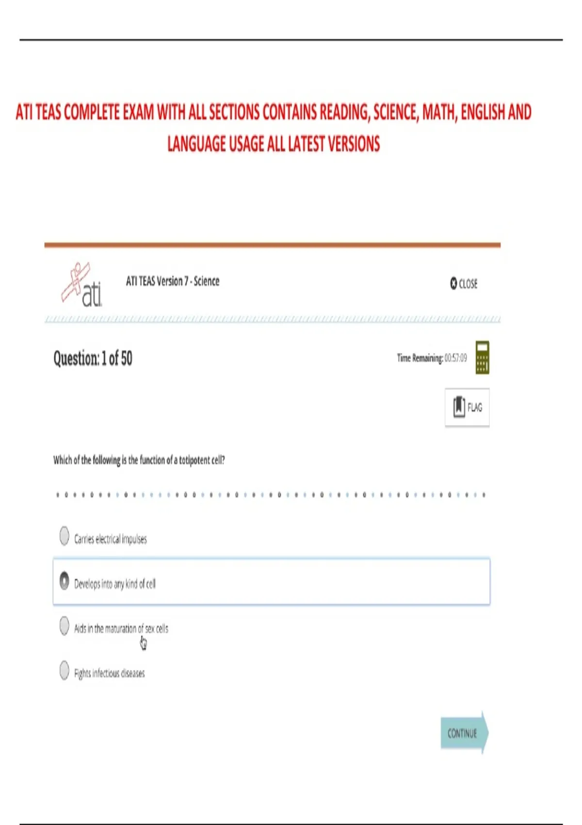 2025 ATI TEAS 7 Proctored Exam (All Sections: Math, Reading, Science ...