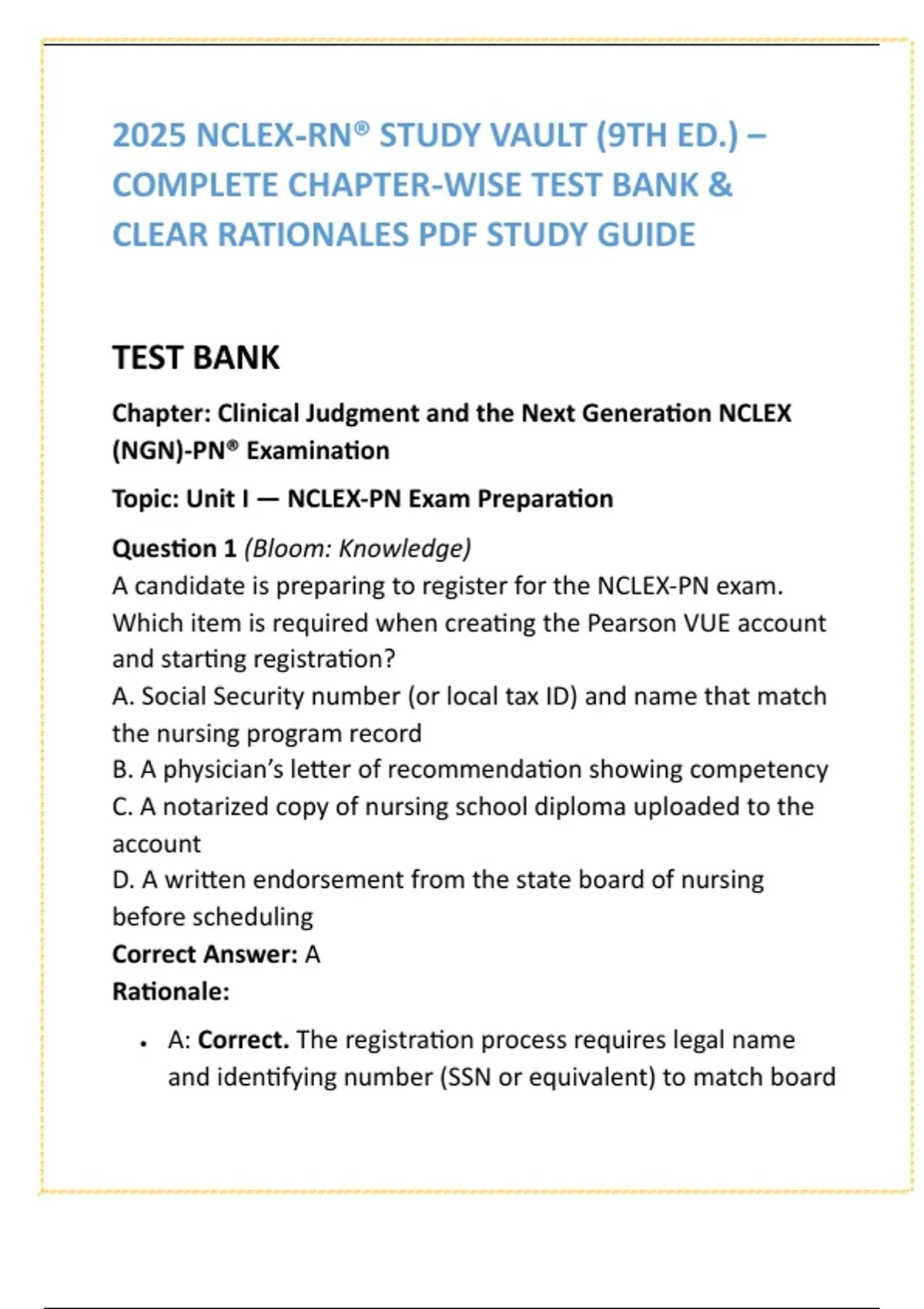 NCLEX-PN 2025 Study Guide (Original) — 70 Chapters of Saunders-Style ...