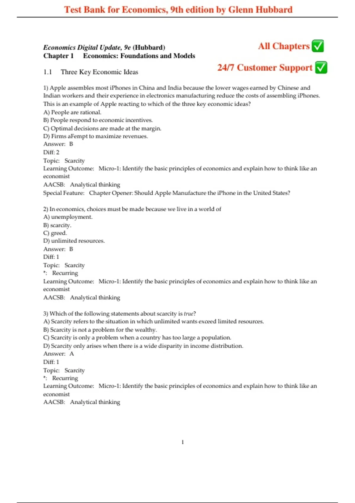 Economics (9th Edition) – Glenn Hubbard, Anthony Patrick O’Brien ...