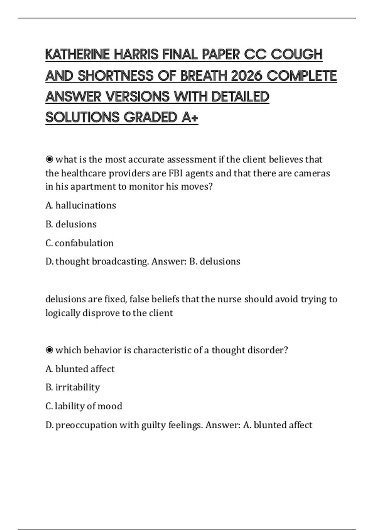 KATHERINE HARRIS FINAL PAPER CC COUGH AND SHORTNESS OF BREATH 2026 ...