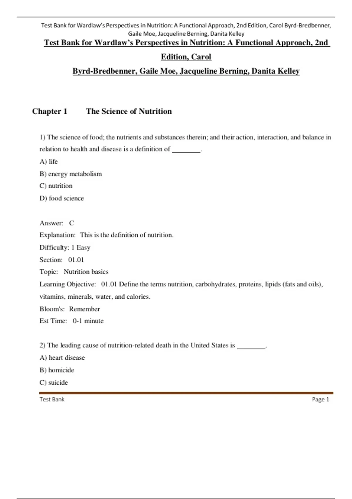 Wardlaw’s Perspectives in Nutrition: A Functional Approach (2nd Edition ...