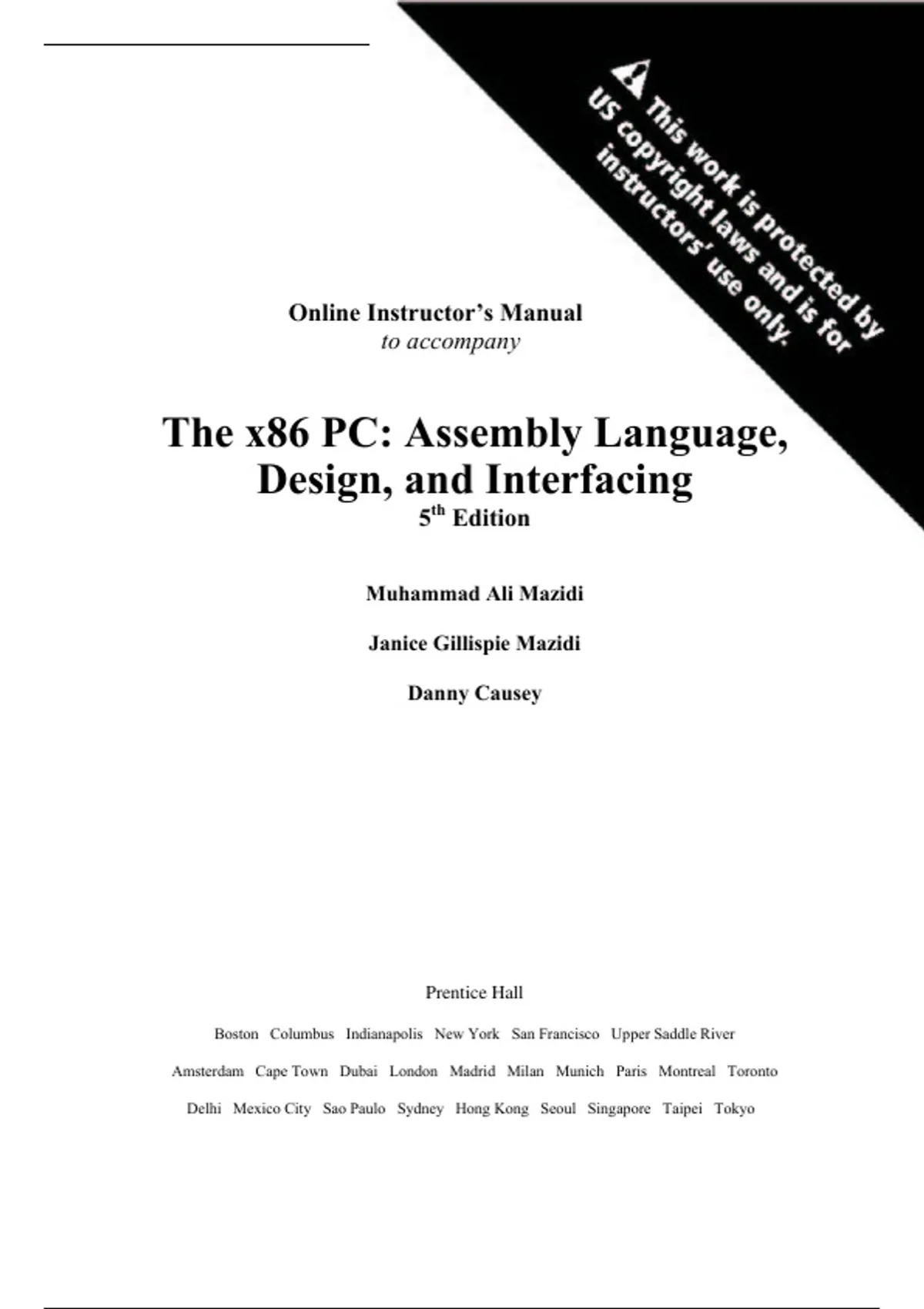 The x86 PC: Assembly Language, Design, and Interfacing (5th Edition) by ...