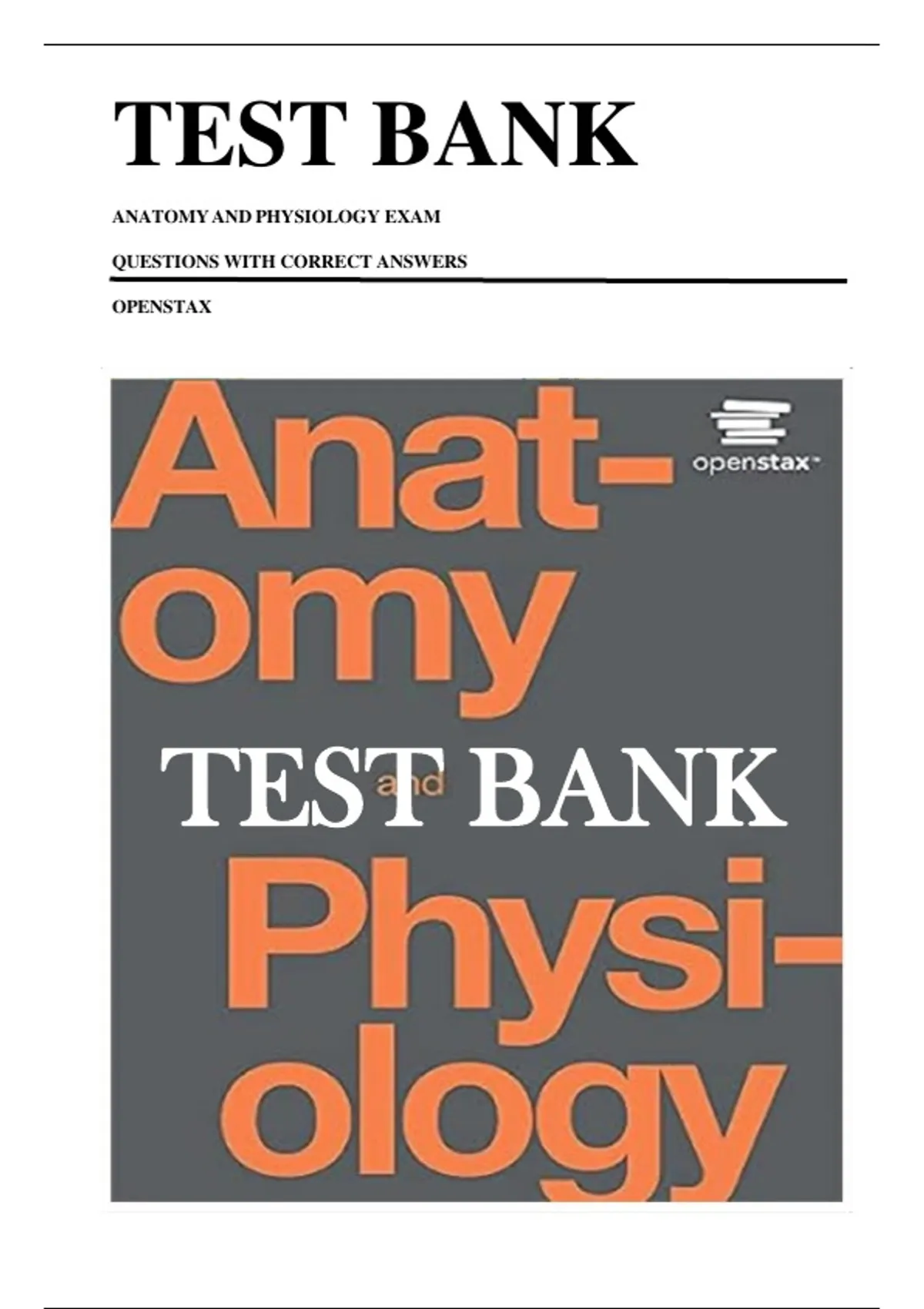 Test Bank for Anatomy and Physiology Openstax 2nd Edition 2025 ...