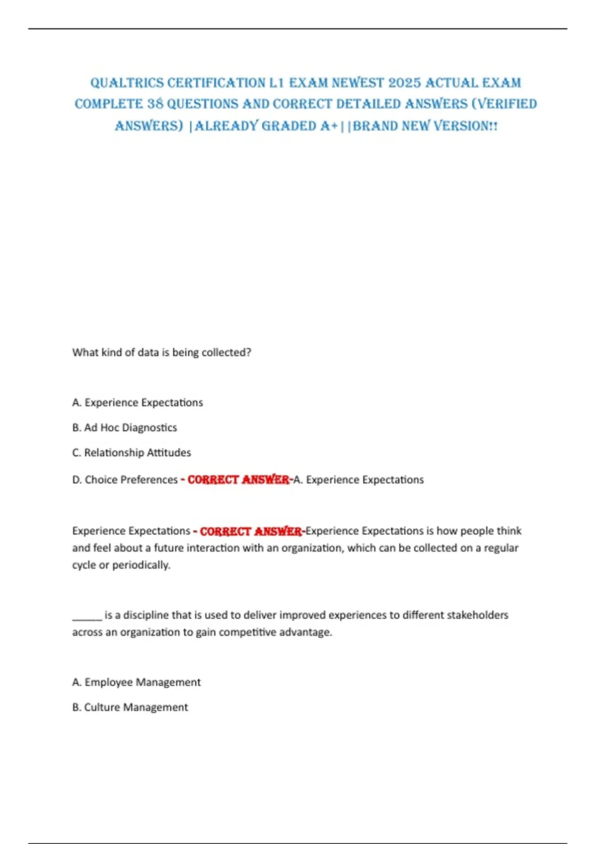 Qualtrics Certification Level 1 Exam | XM Platform Fundamentals ...