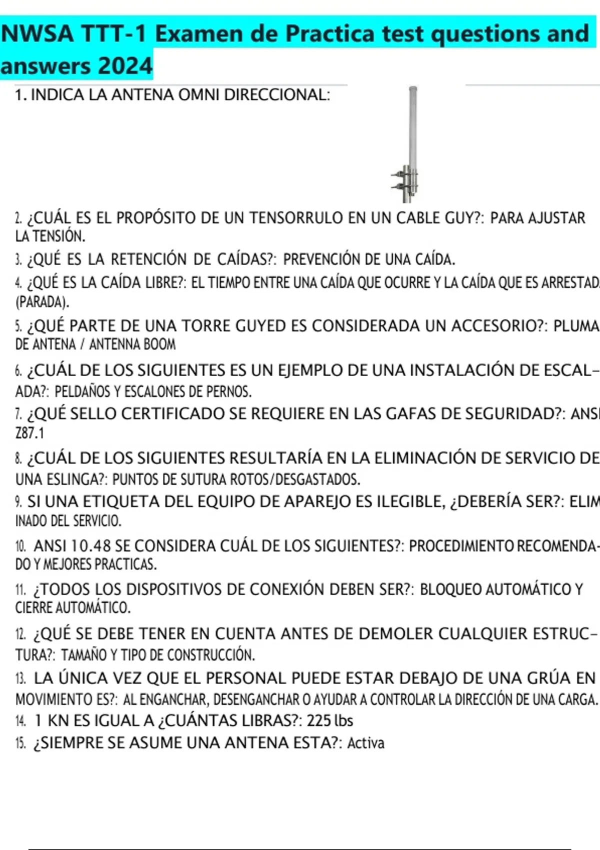 NWSA TTT-1 Examen de Práctica 2024 | Preguntas y Respuestas Verificadas ...