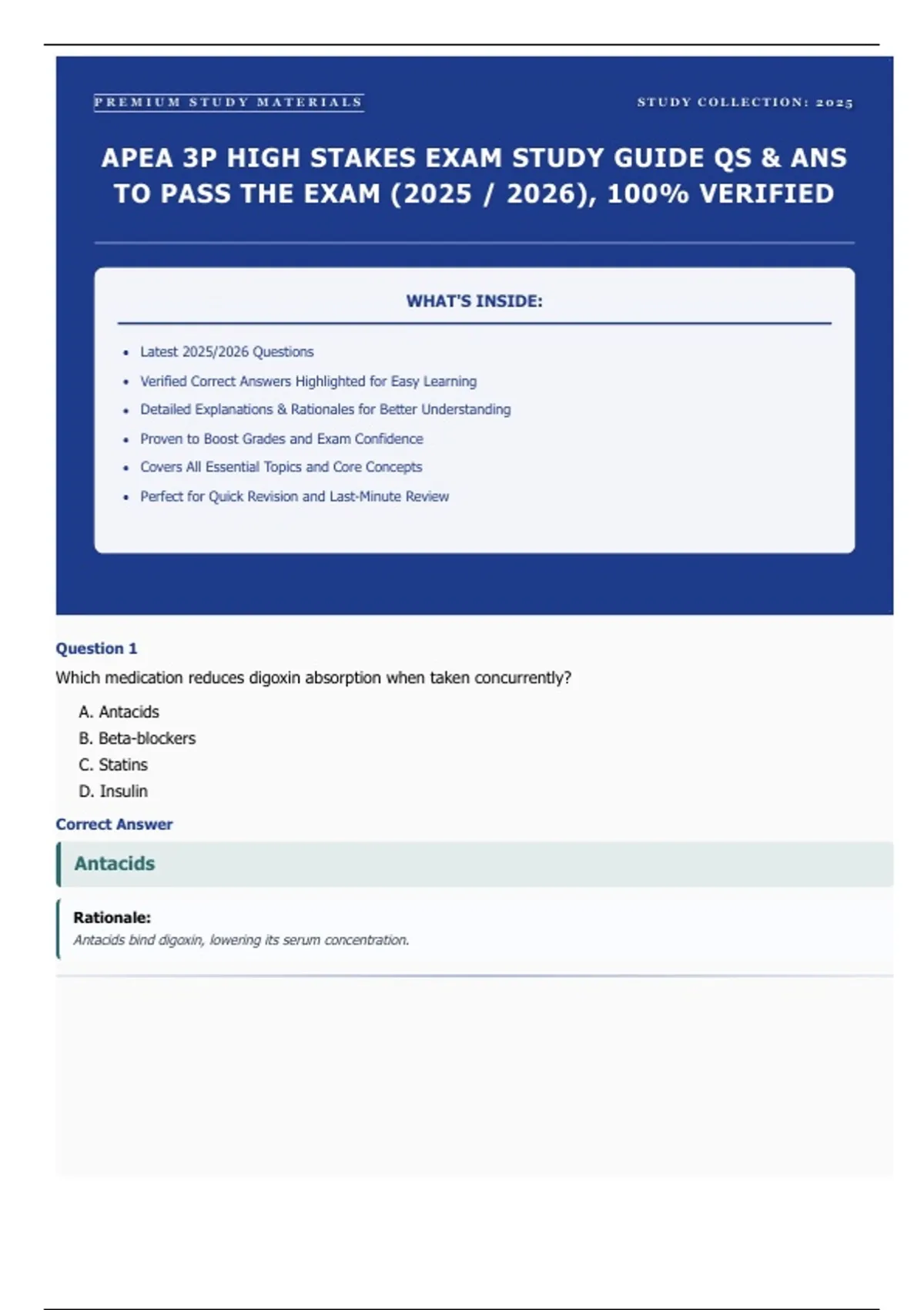 APEA 3P High-Stakes Exam Study Guide | Academic Year 2025–2026 ...