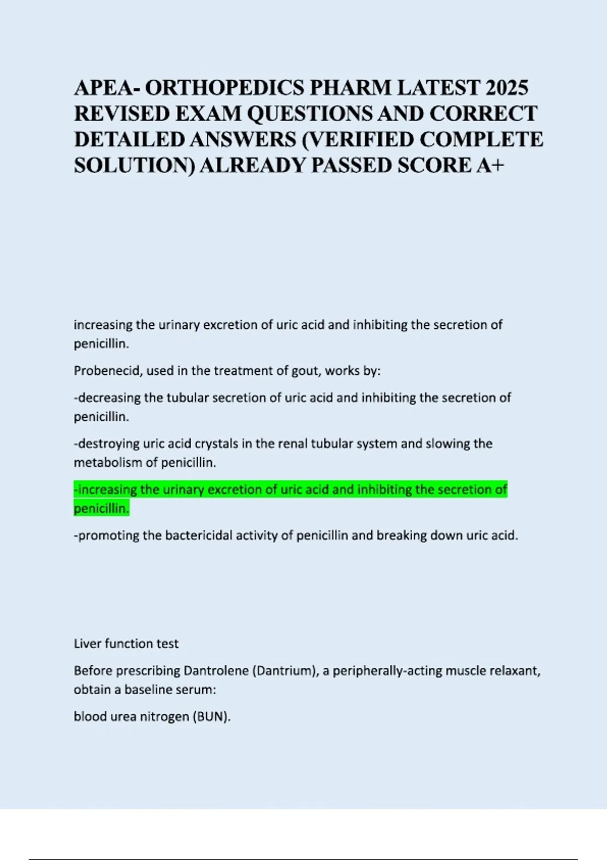 APEA Pharmacology 3P & Specialty Exam Package 2026/2027 PDF with 335 ...