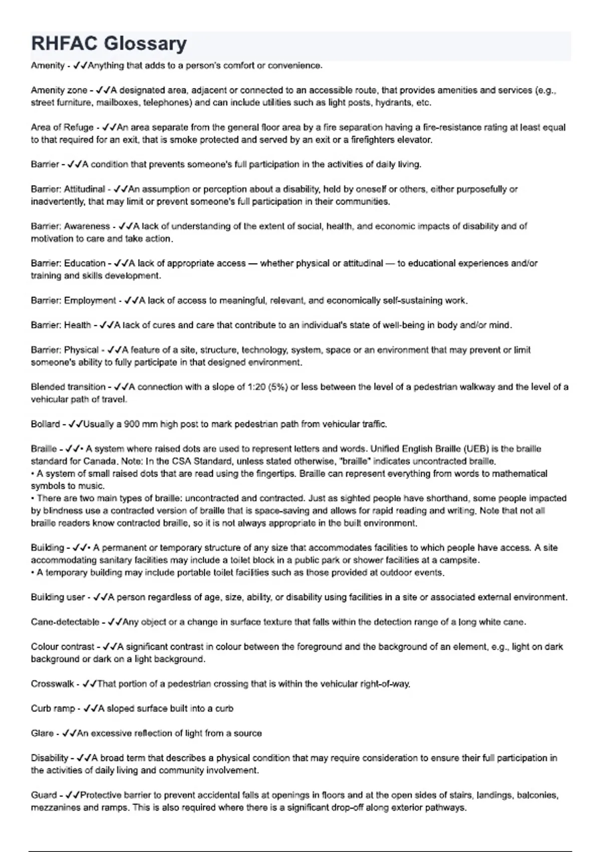 RHFAC Glossary 2025/2026 – Complete Accessibility Certification Terms ...