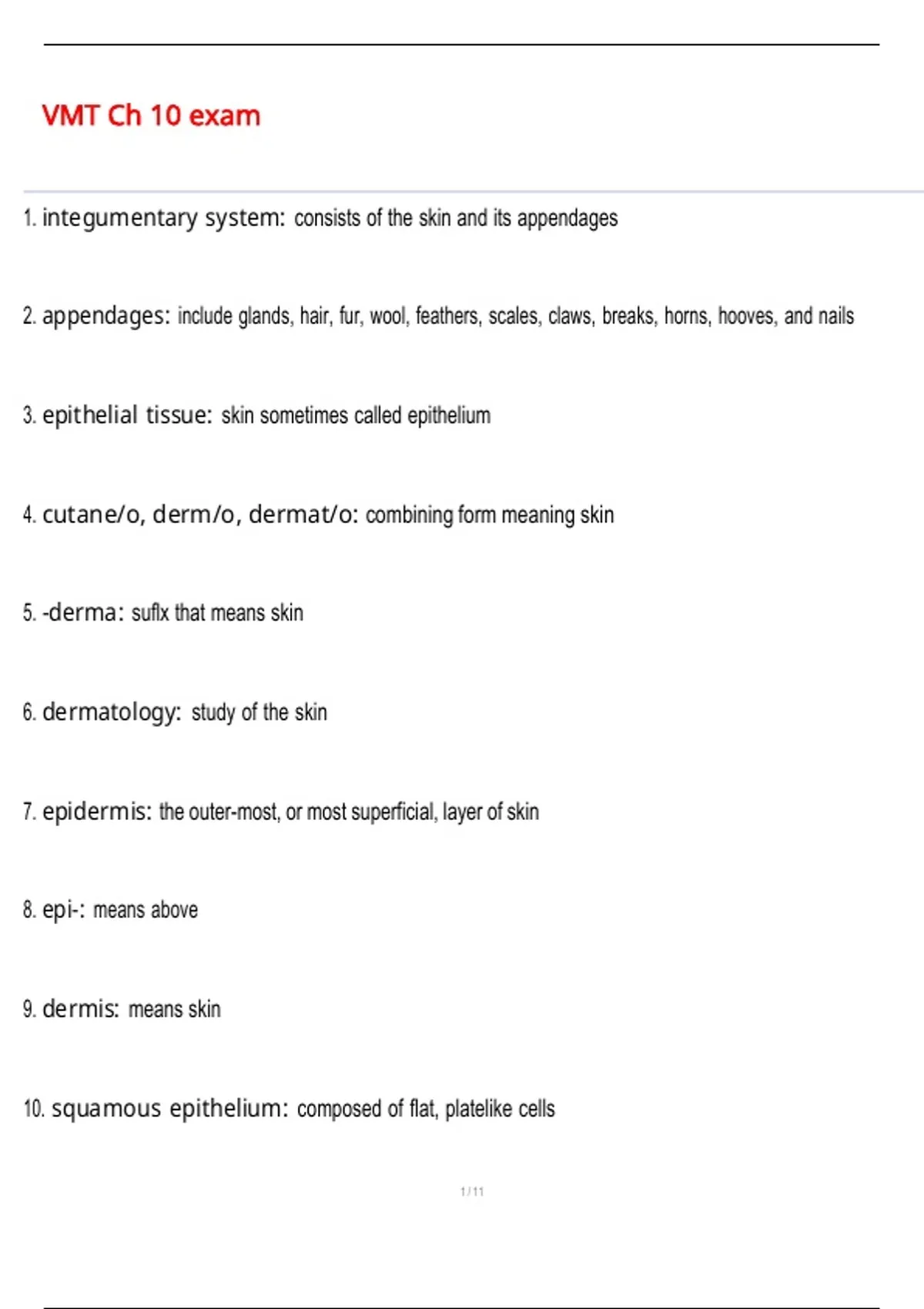 VMT Ch 10 exam - VMT - Stuvia US