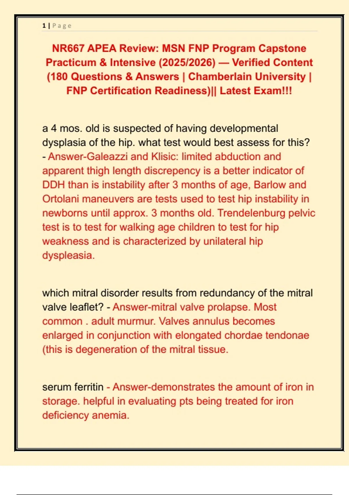 NR667 APEA Review: MSN FNP Program Capstone Practicum & Intensive (2025 ...