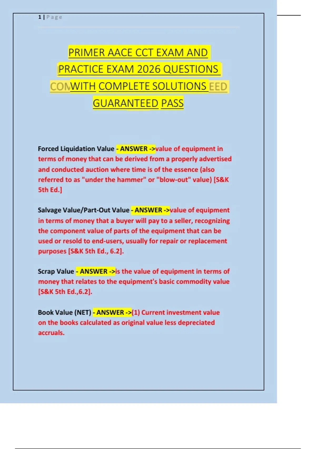 PRIMER AACE CCT EXAM AND PRACTICE EXAM 2026 QUESTIONS WITH COMPLETE ...
