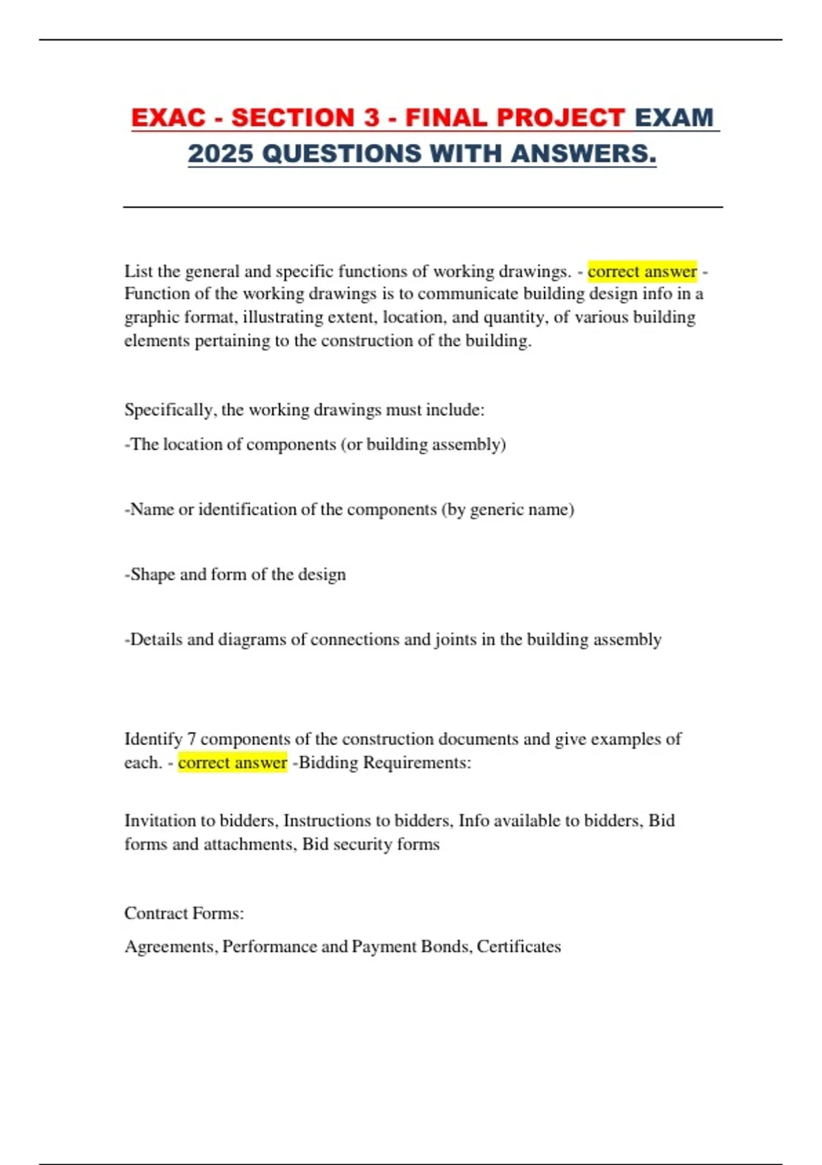 EXAC – Section 3 Final Project Exam 2025 (Architectural Exam ...