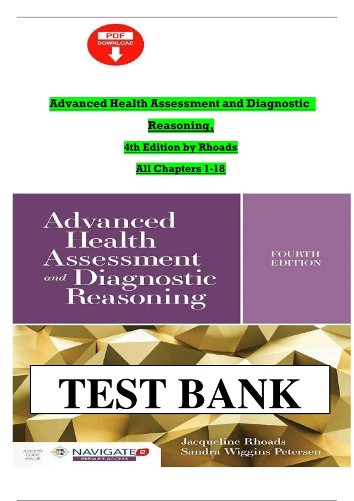 Advanced Health Assessment and Diagnostic Reasoning – 4th Edition ...