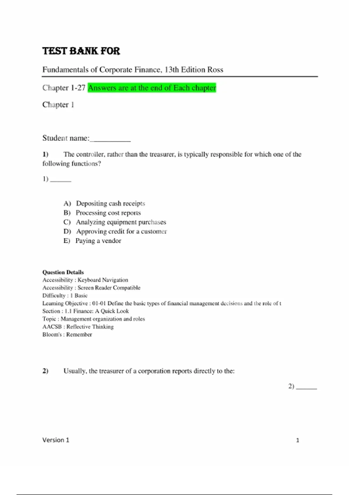 Fundamentals of Corporate Finance | 13th Edition | Stephen A. Ross ...