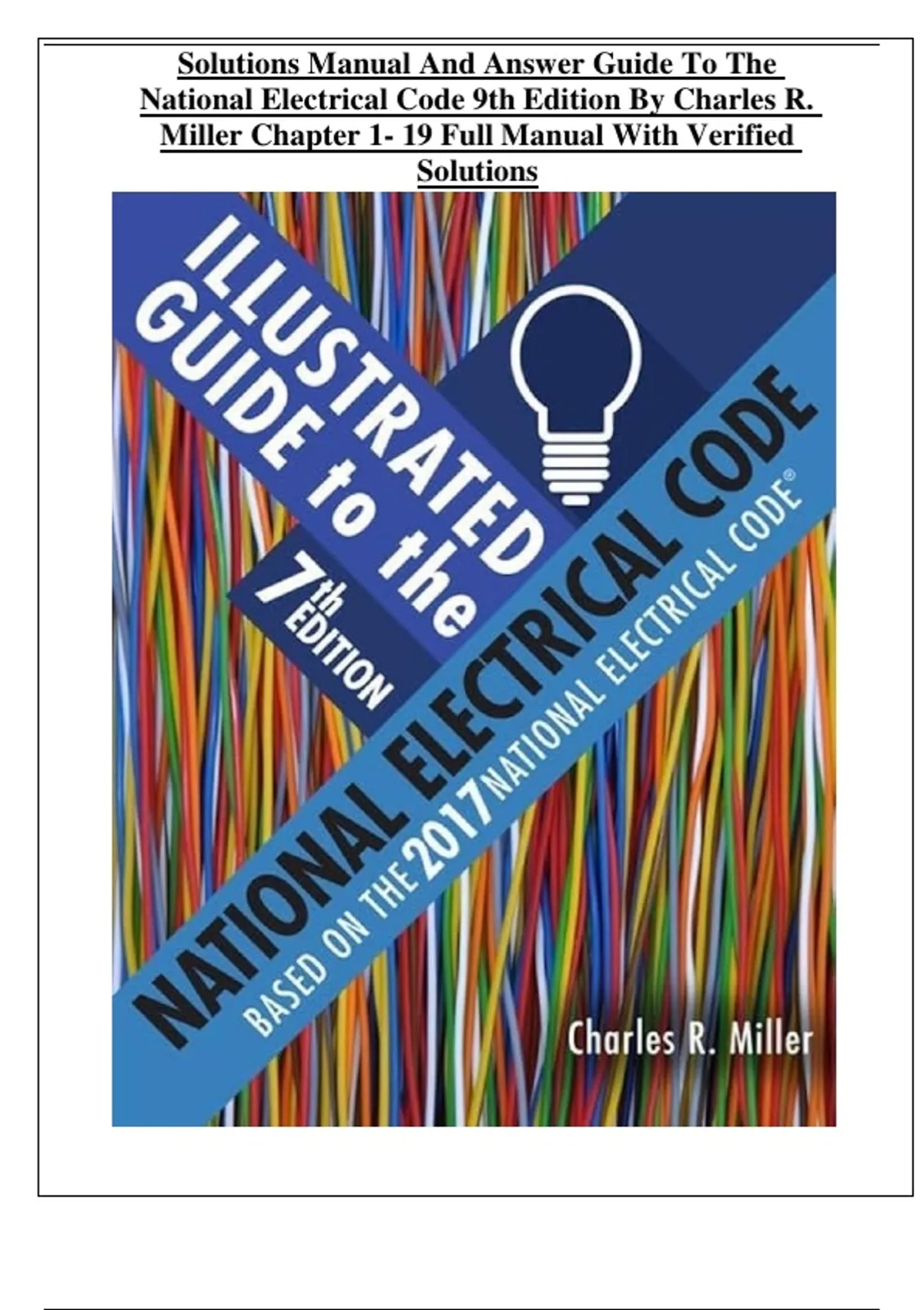 Solutions Manual And Answer Guide To The National Electrical Code 9th ...
