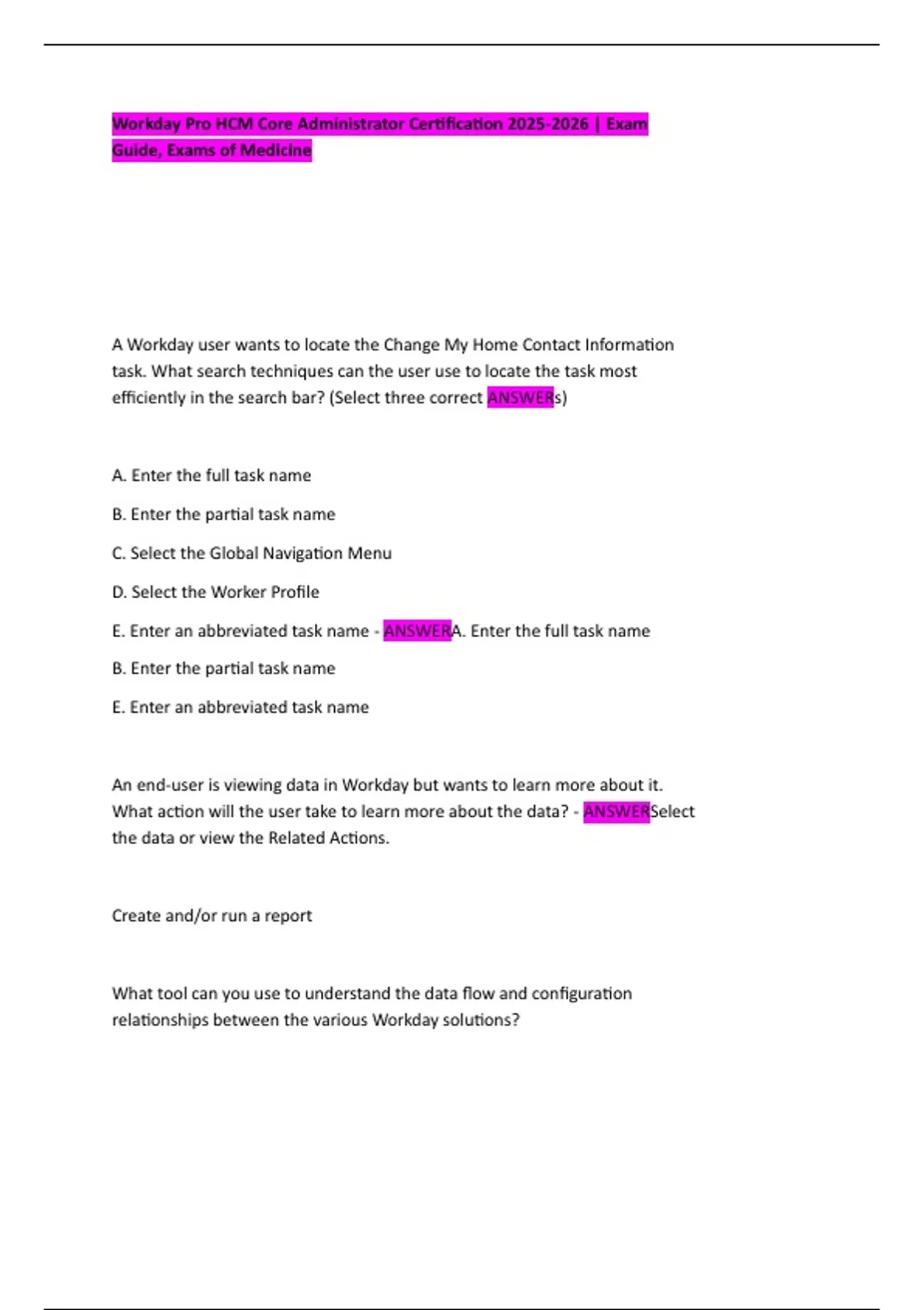 Workday Pro HCM Core Administrator Certification | Exam Guide, Exams of ...