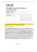 A LEVEL MEDIA STUDIES: Actual June 2025 PAST PAPER 2: Evolving media ...