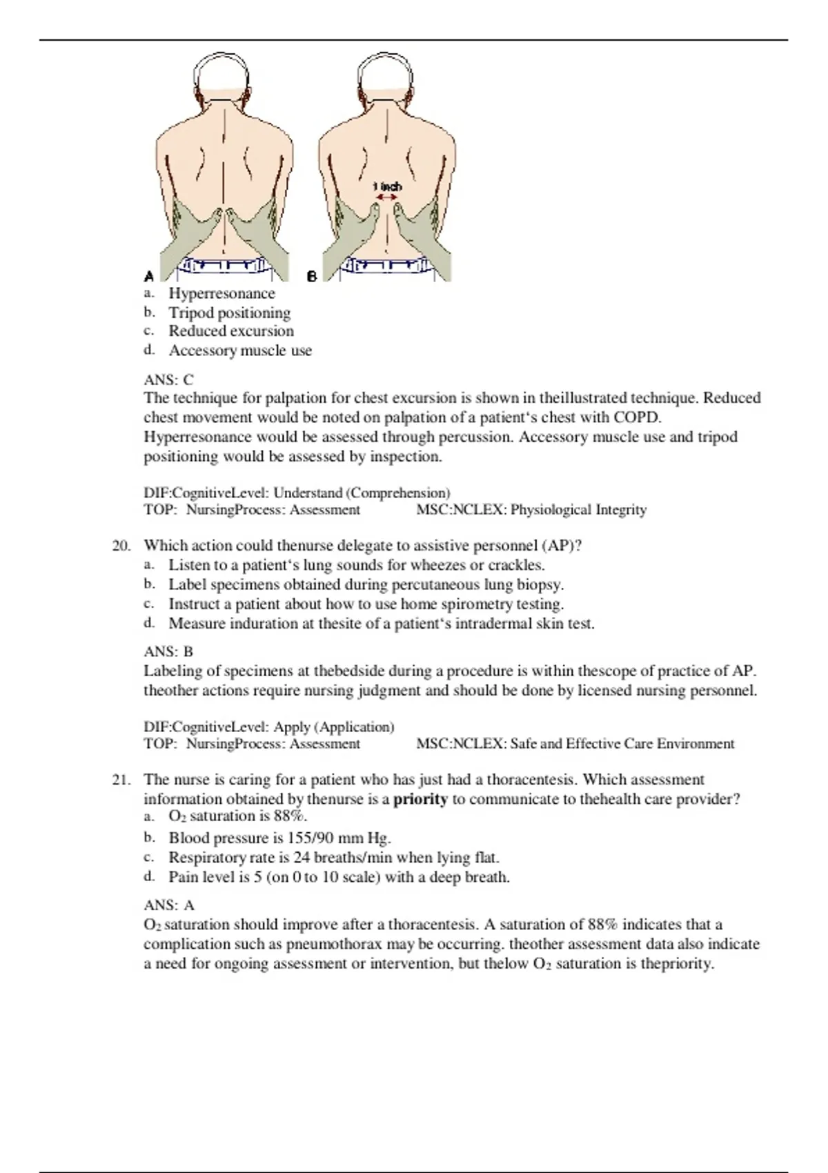 TEST BANK FOR Lewis's Medical-Surgical Nursing: Assessment and ...