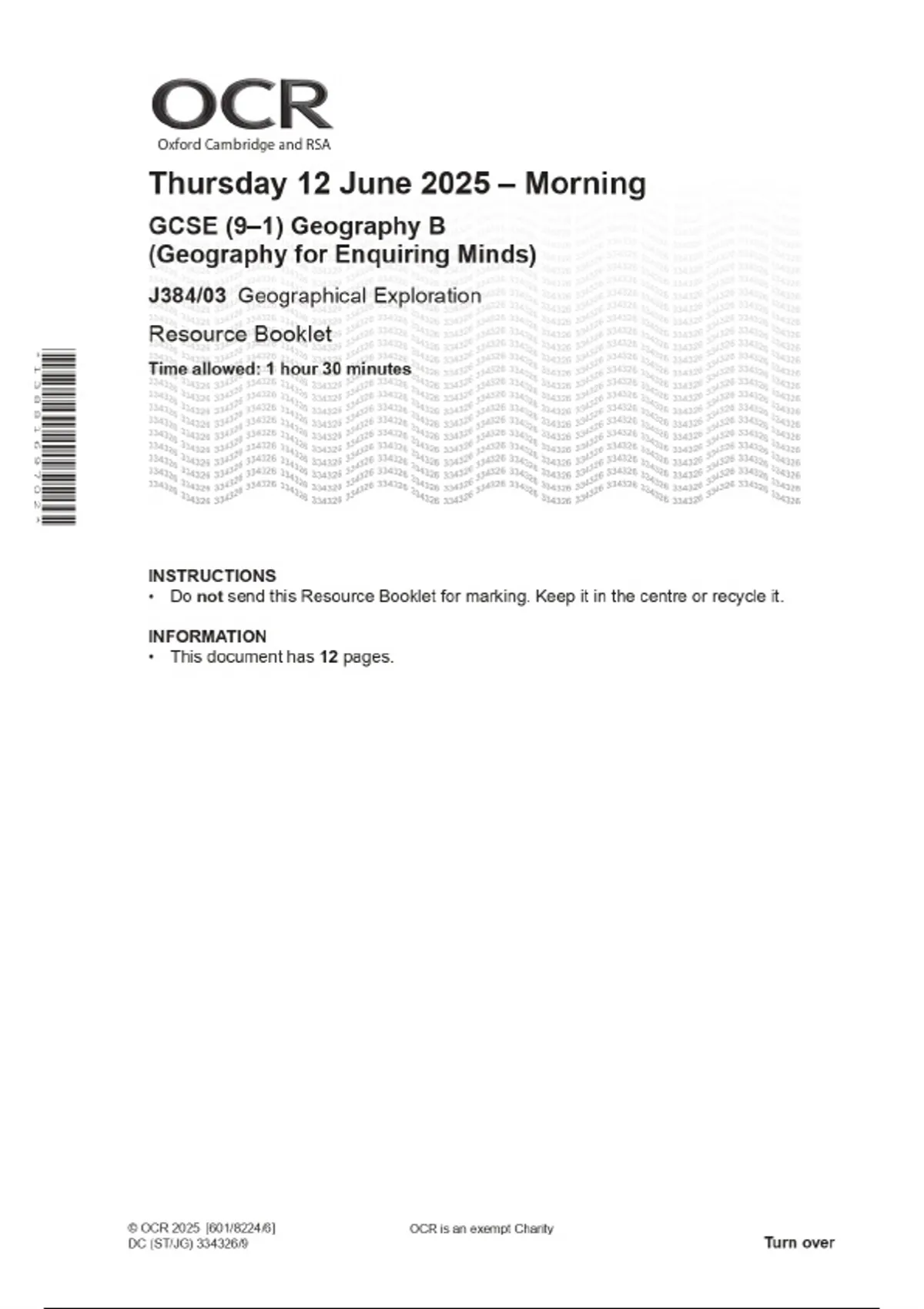 OCR GCSE (9–1) Geography B (Geography for Enquiring Minds) J384/03 ...