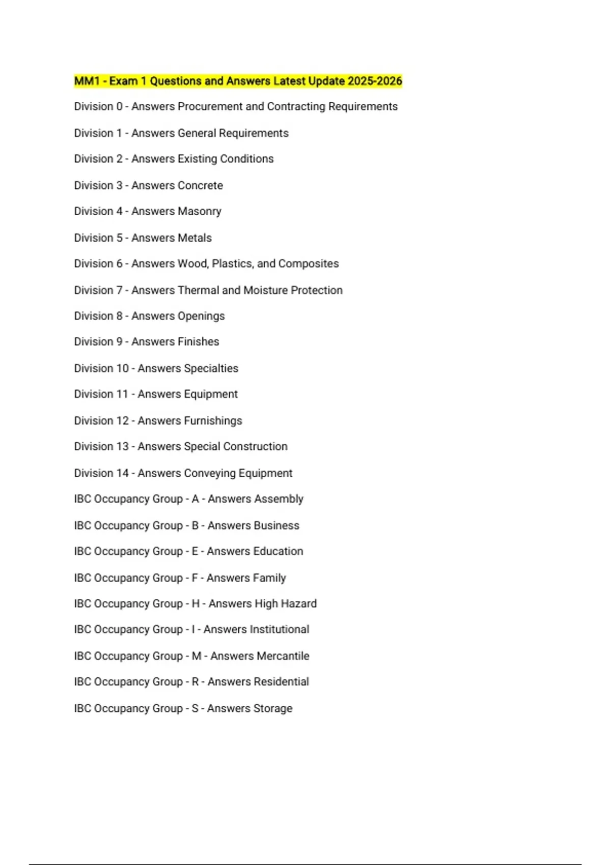MM1 - Exam 1 Questions and Answers Latest Update - MM1 - Stuvia US