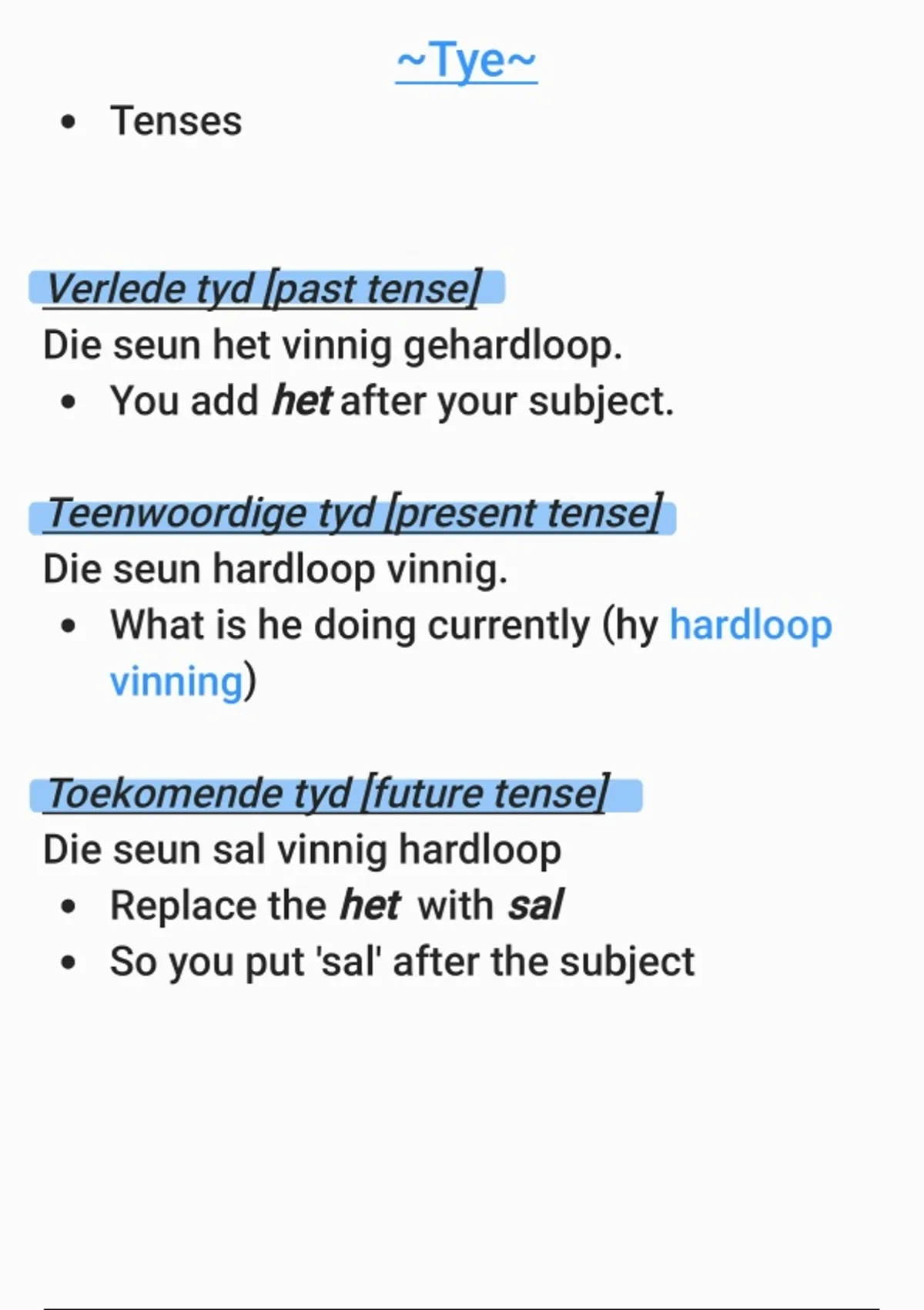 Summary Paper 1: Afrikaans study notes with english translations and ...