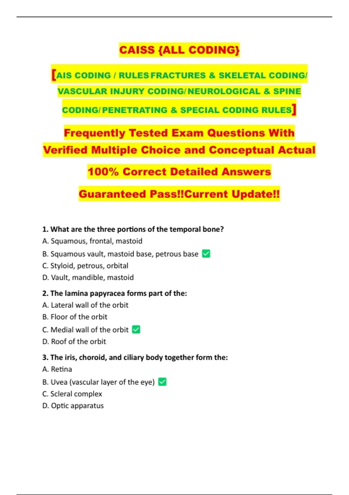 CAISS {ALL CODING} [AIS CODING / RULES FRACTURES & SKELETAL CODING ...