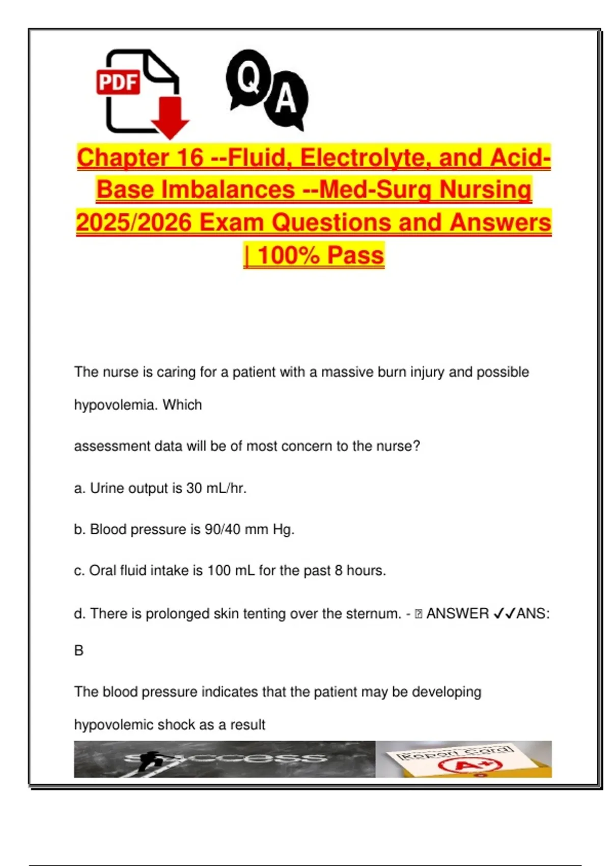 Med-Surg Nursing | Chapter 16 | Fluid, Electrolyte & Acid-Base ...