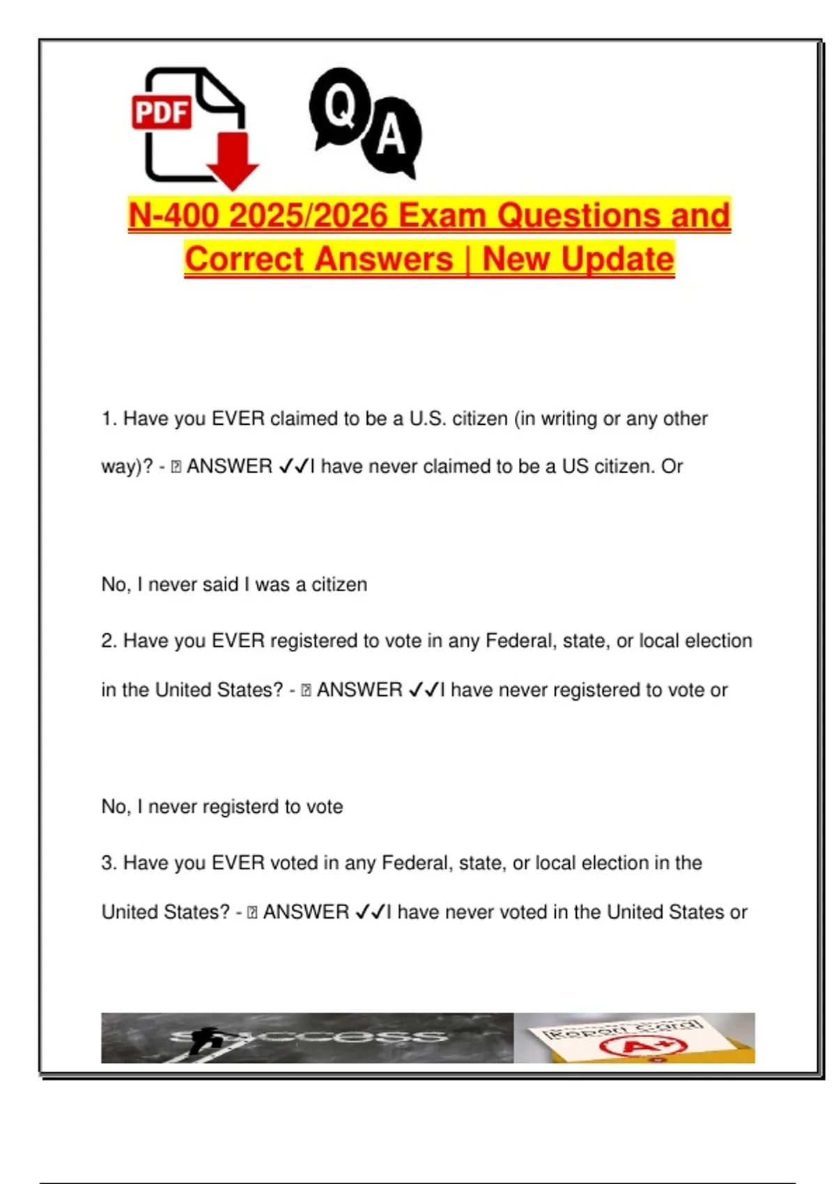 N-400 Citizenship Interview | 50 Official Questions with Answers | 2025 ...