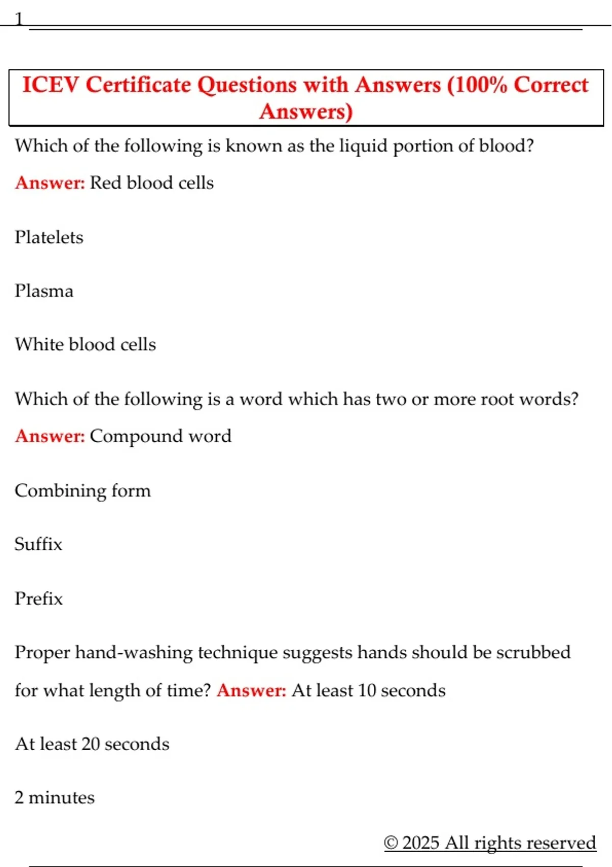 ICEV Certificate Questions with Answers (100% Correct Answers) - ICEV ...