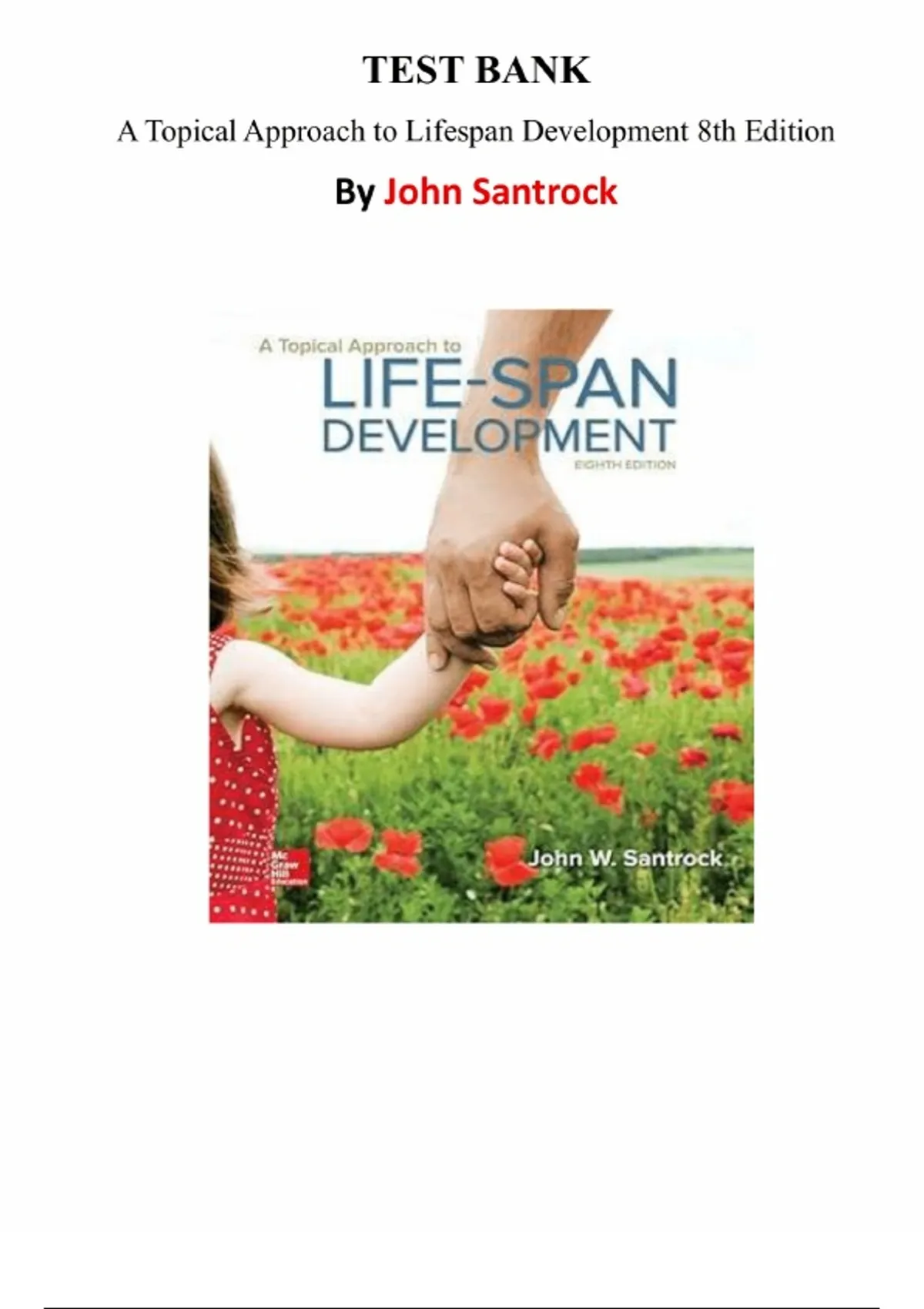 A Topical Approach to Lifespan Development – 8th Edition (John Santrock ...