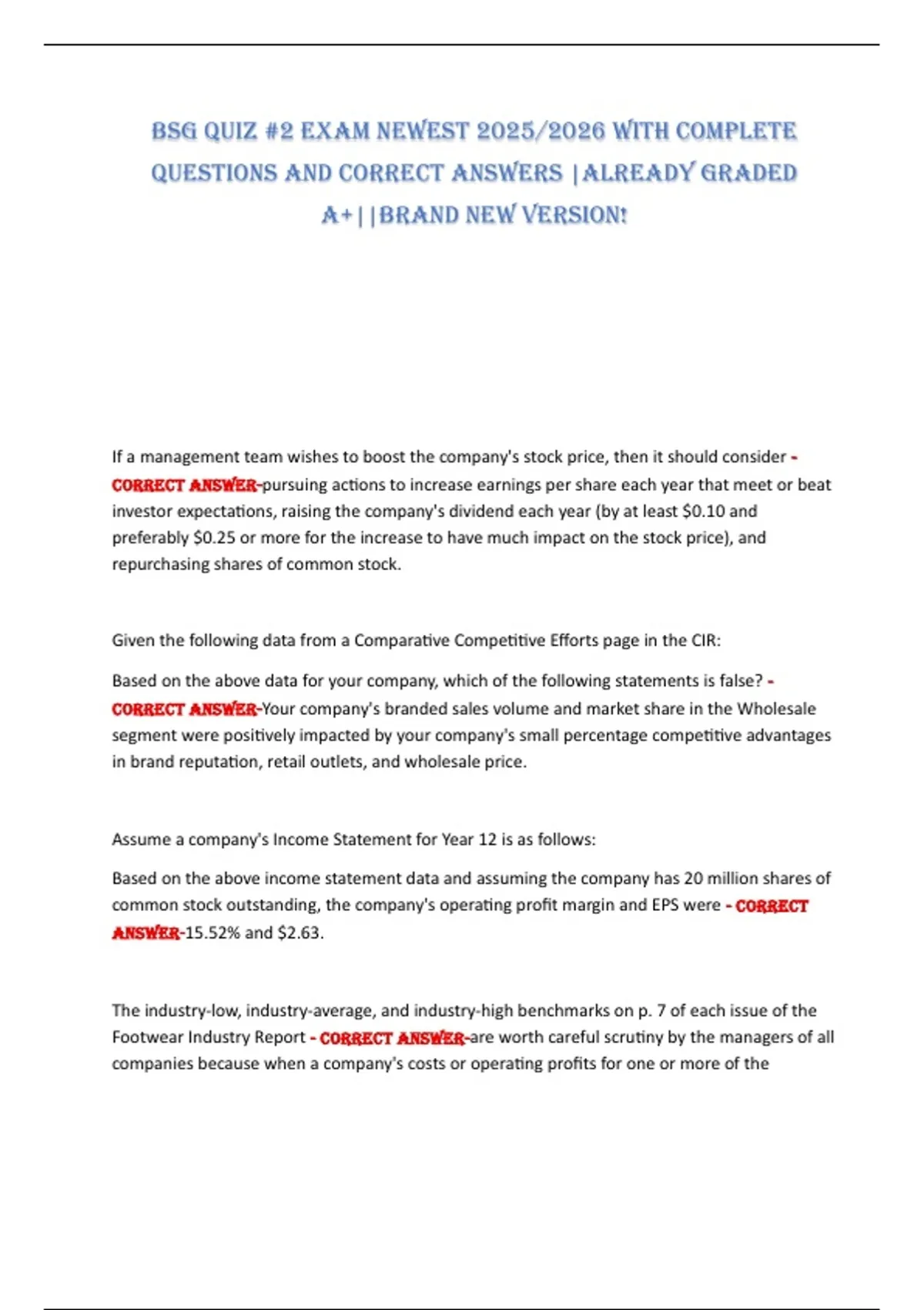 BSG Quiz #2 2025/2026 – Revision Guide (New Edition) - BSG#2 25/2026 ...