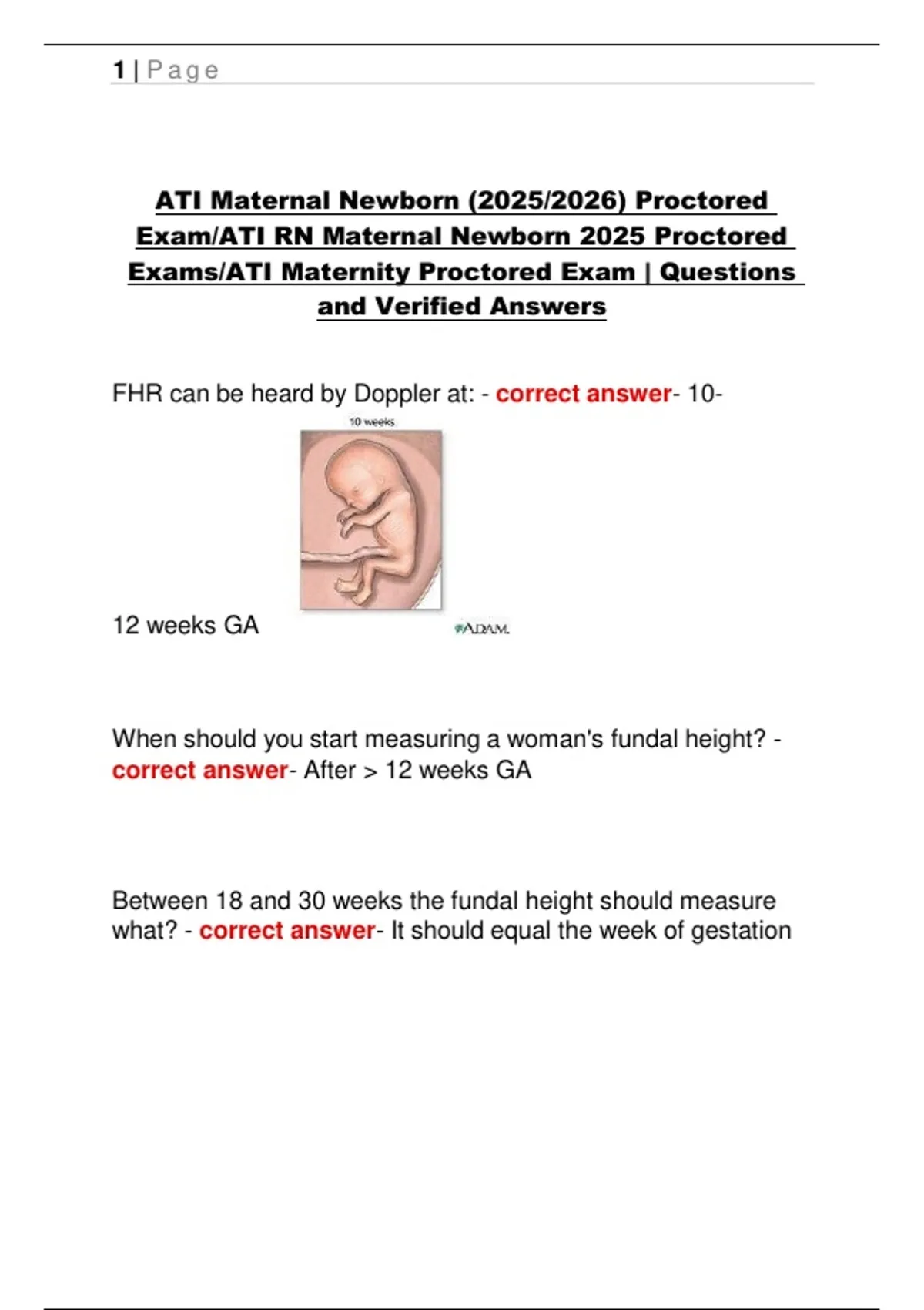 ATI Maternal Newborn (2025/2026) Proctored Exam/ATI RN Maternal Newborn ...