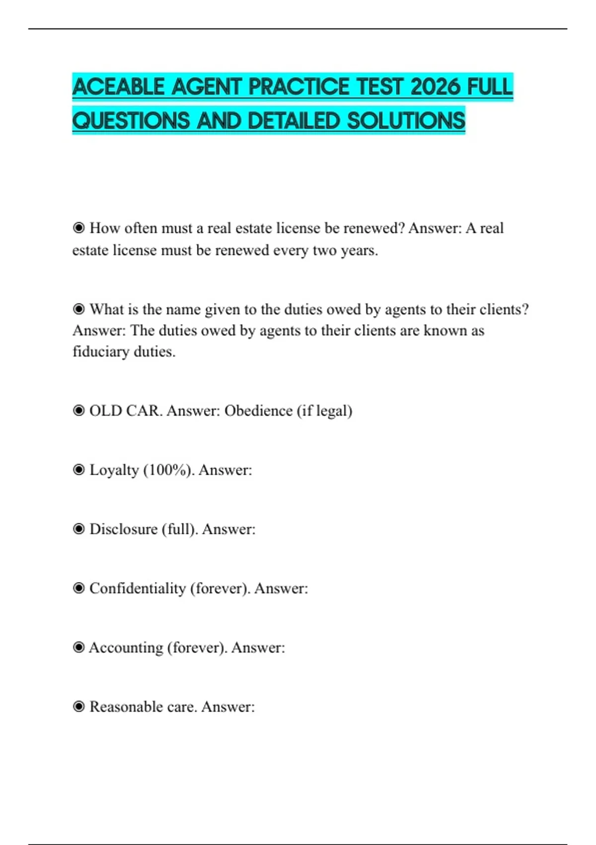 ACEABLE AGENT PRACTICE TEST 2026 FULL QUESTIONS AND DETAILED SOLUTIONS ...