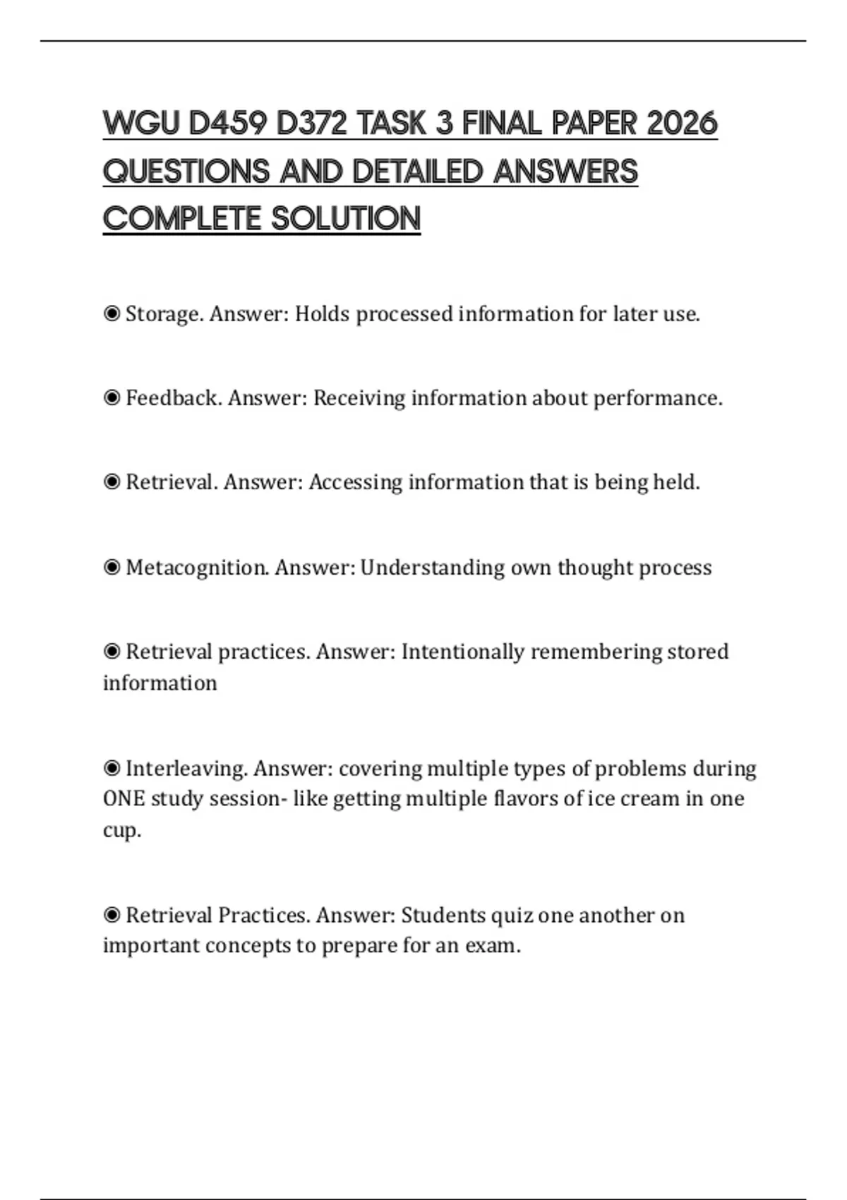WGU D459 D372 TASK 3 FINAL PAPER 2026 QUESTIONS AND DETAILED ANSWERS ...