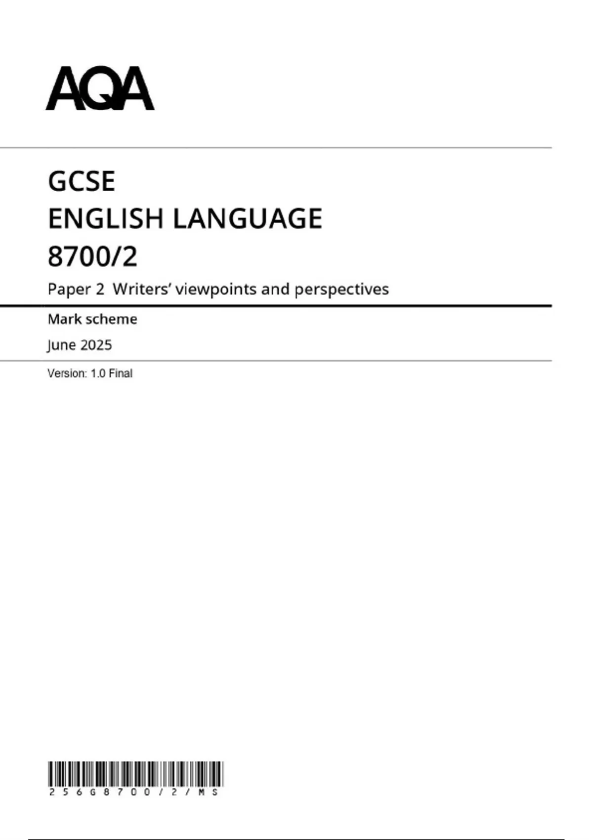 AQA GCSE (ENGLISH LANGUAGE + ENGLISH LITERATURE) PAPER 1 + PAPER 2 ...