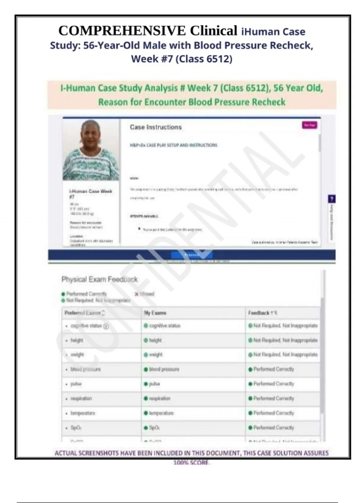 iHuman Case Study Week #7: 56-Year-Old Male with Blood Pressure Recheck ...