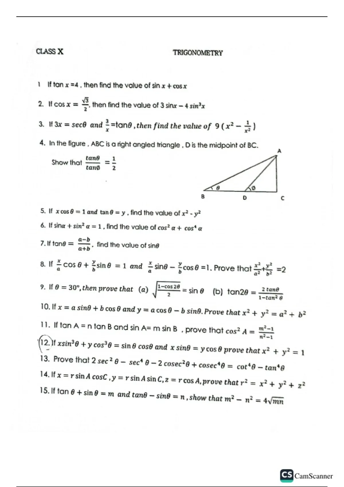 Class 10 Maths Worksheet Package – 5 Chapters | Practice Questions ...