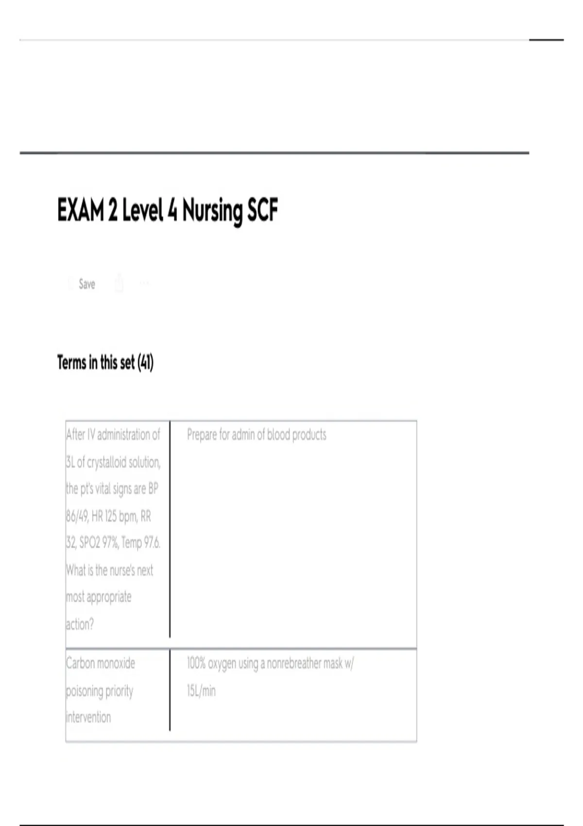Level 4 Nursing SCF Exam 2 Study Guide Practice Questions Test Review ...