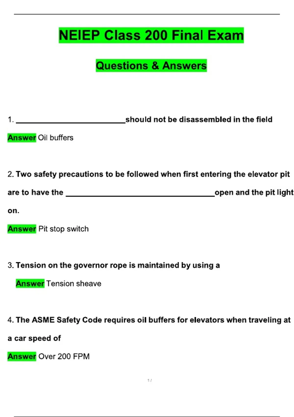 NEIEP 200 Final Exam Prep: questions and answers - NEIEP 200 - Stuvia US
