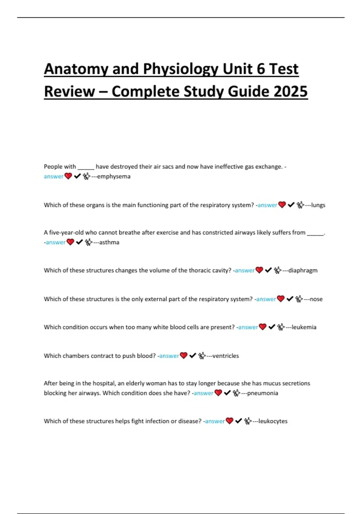 Anatomy and Physiology Lab Exam 4 Review – Complete Practical Guide ...