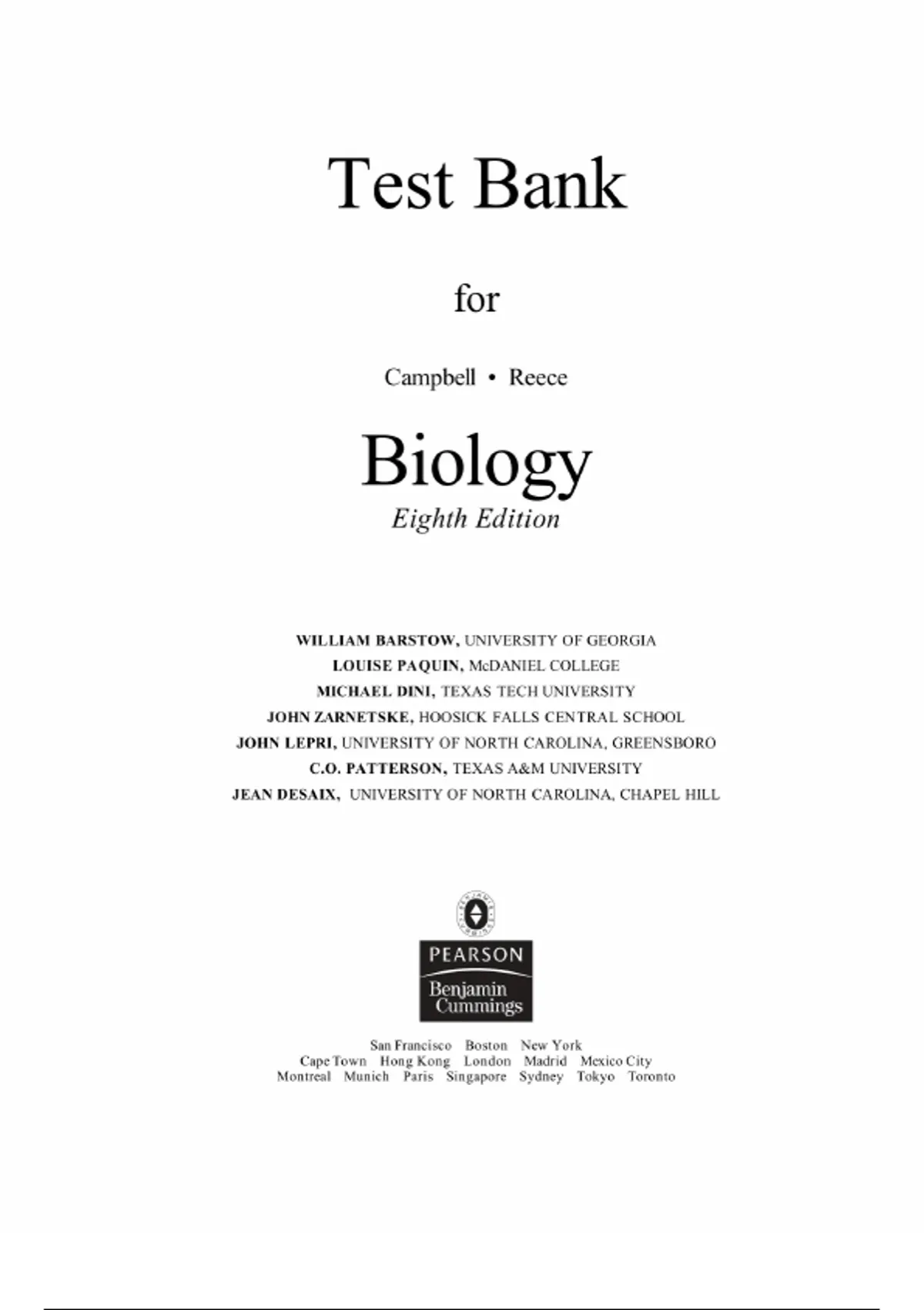 Campbell Essential Biology (8th Edition, Neil A. Campbell, Eric J ...