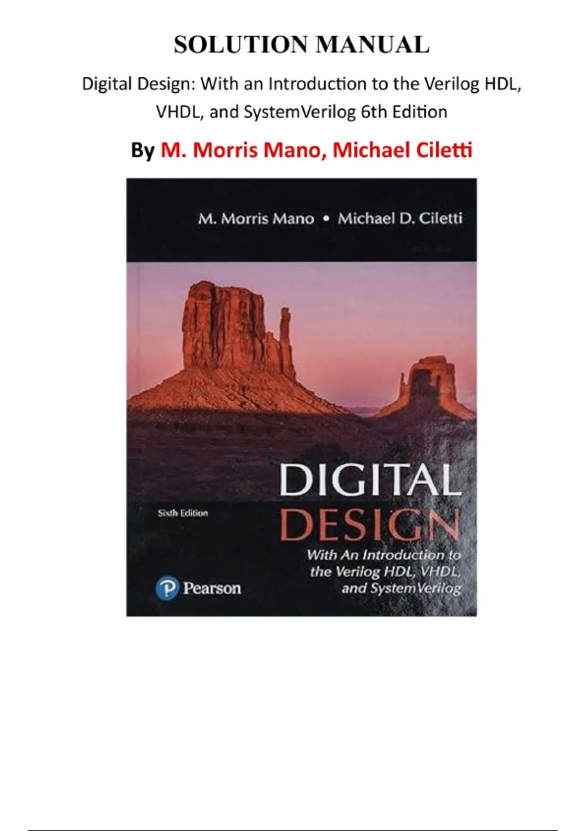 Digital Design: With an Introduction to the Verilog HDL, VHDL, and ...
