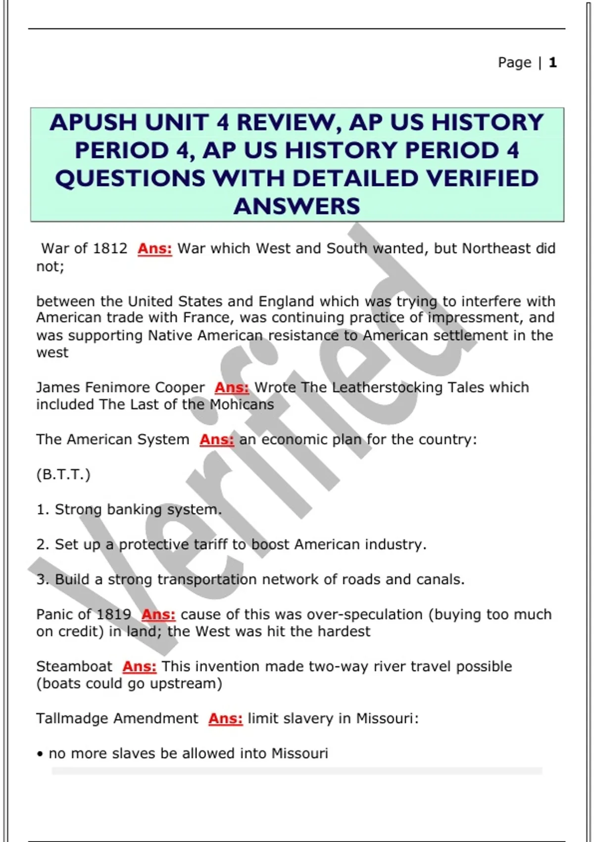 APUSH UNIT 4 REVIEW, AP US HISTORY PERIOD 4, AP US HISTORY PERIOD 4 ...