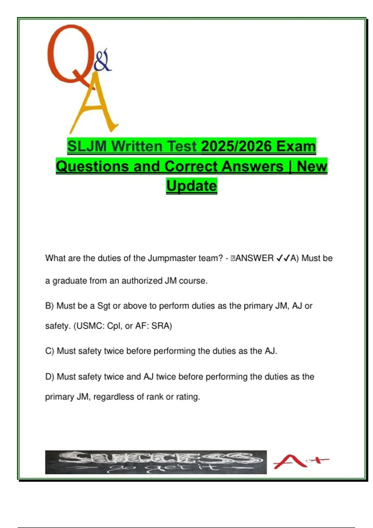 SLJM 2025/2026 | 120 Written Test Questions – Aircraft, Safety ...