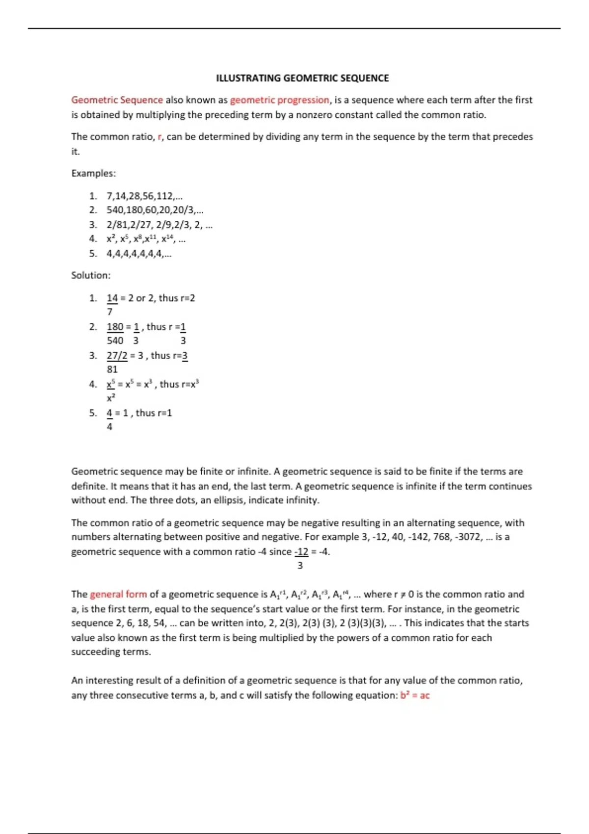 All about Geometric Sequence, Geometric Mean, Geometric Series, and ...