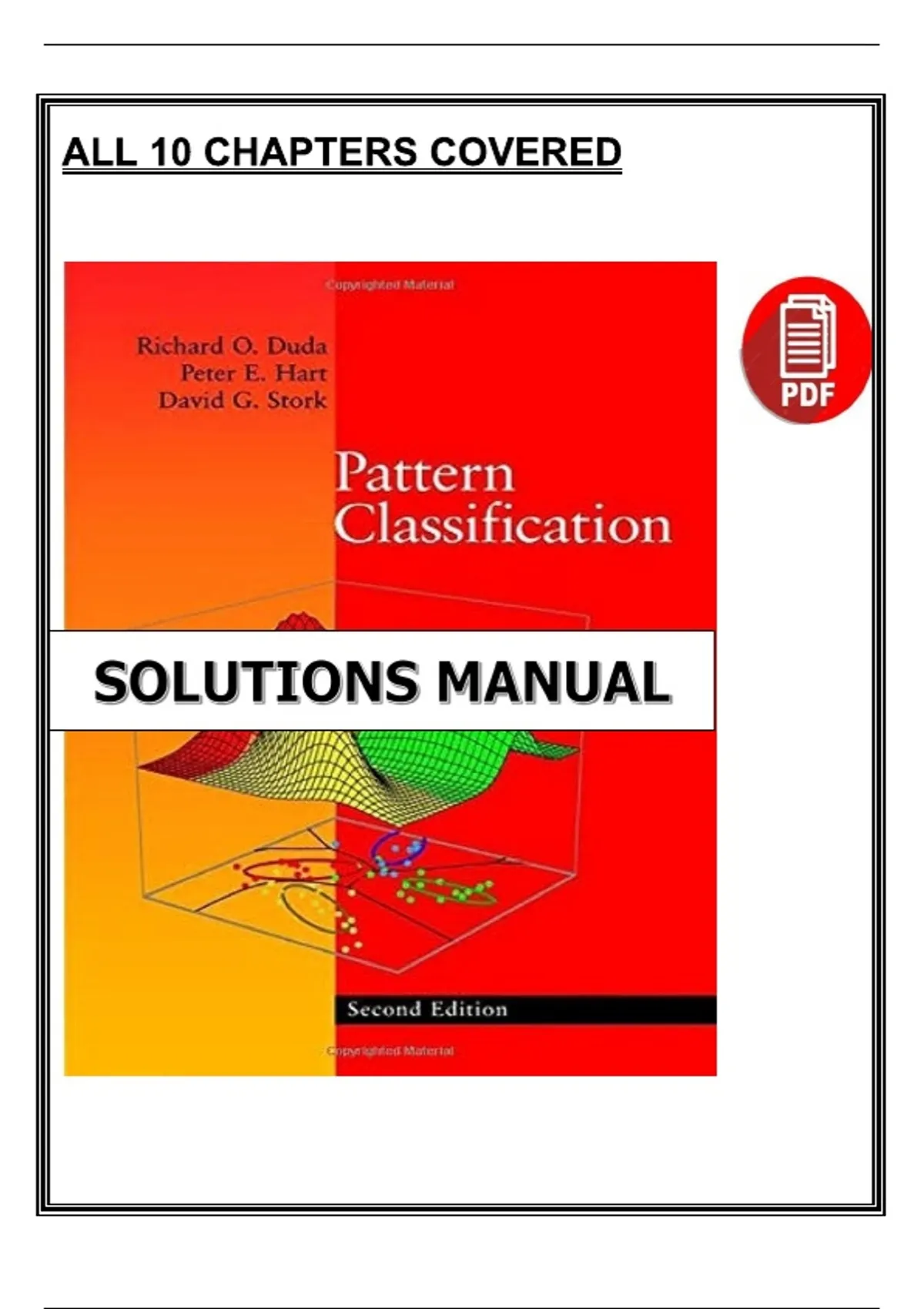 Pattern Classification (2nd Edition, 2001) – Solutions Manual – Duda - Solution Manual - Stuvia US