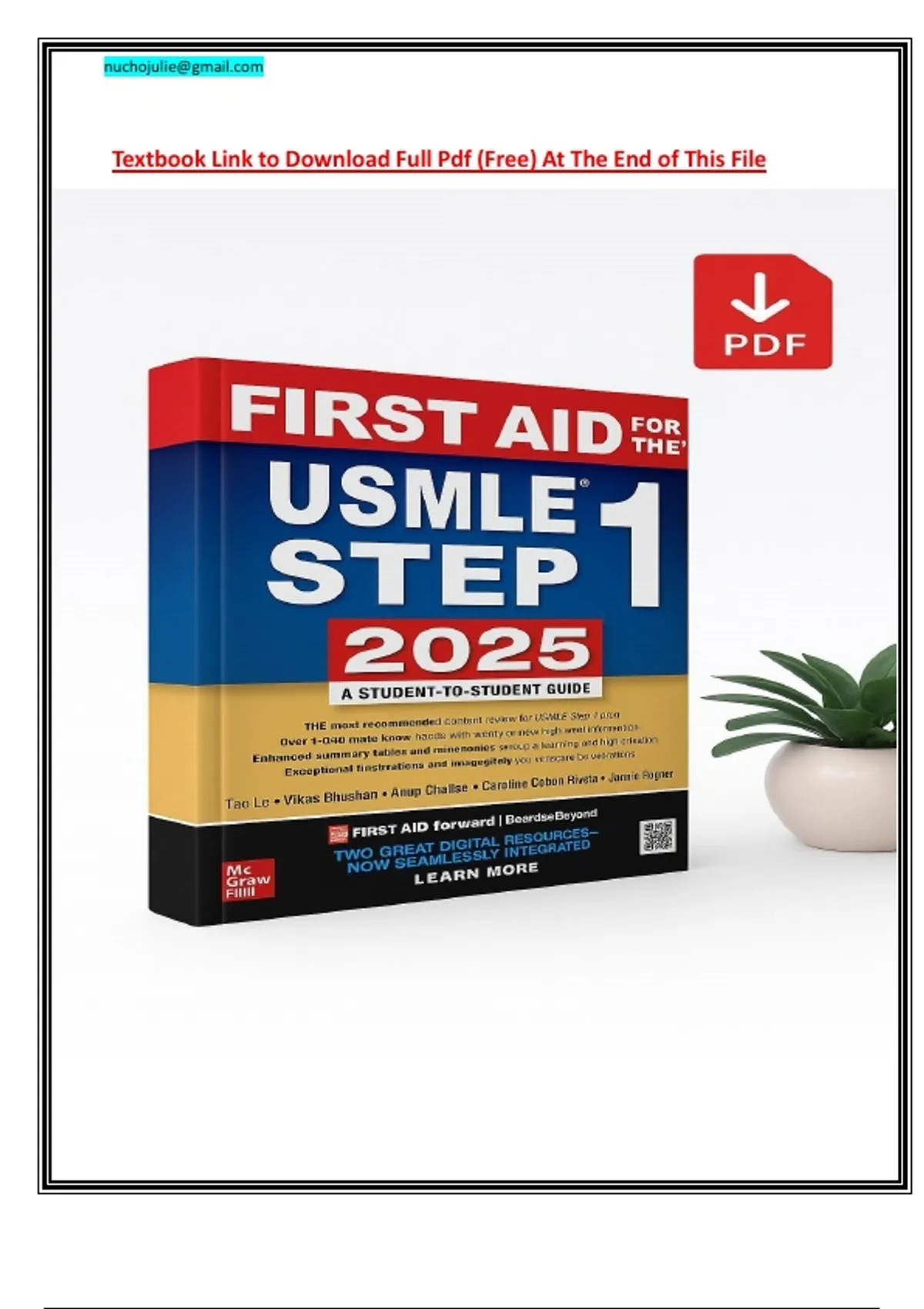 “First Aid for the USMLE Step 1 2025 35th Edition – High-Yield Medical ...