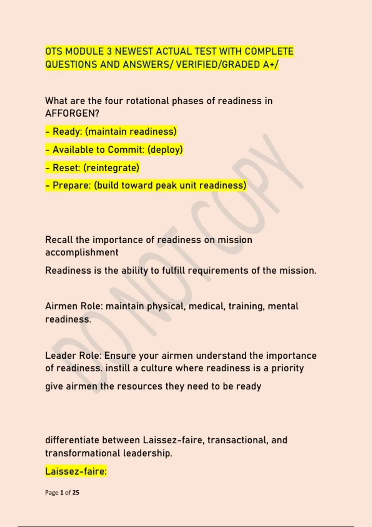 OTS MODULE 3 NEWEST ACTUAL TEST WITH COMPLETE QUESTIONS AND ANSWERS ...